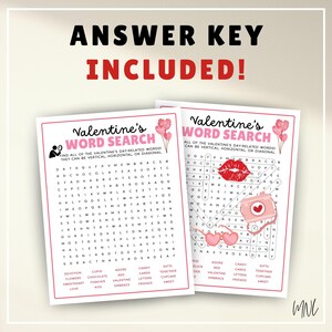 Valentines Day Word Search Game, Valentines Party Game Printable ...