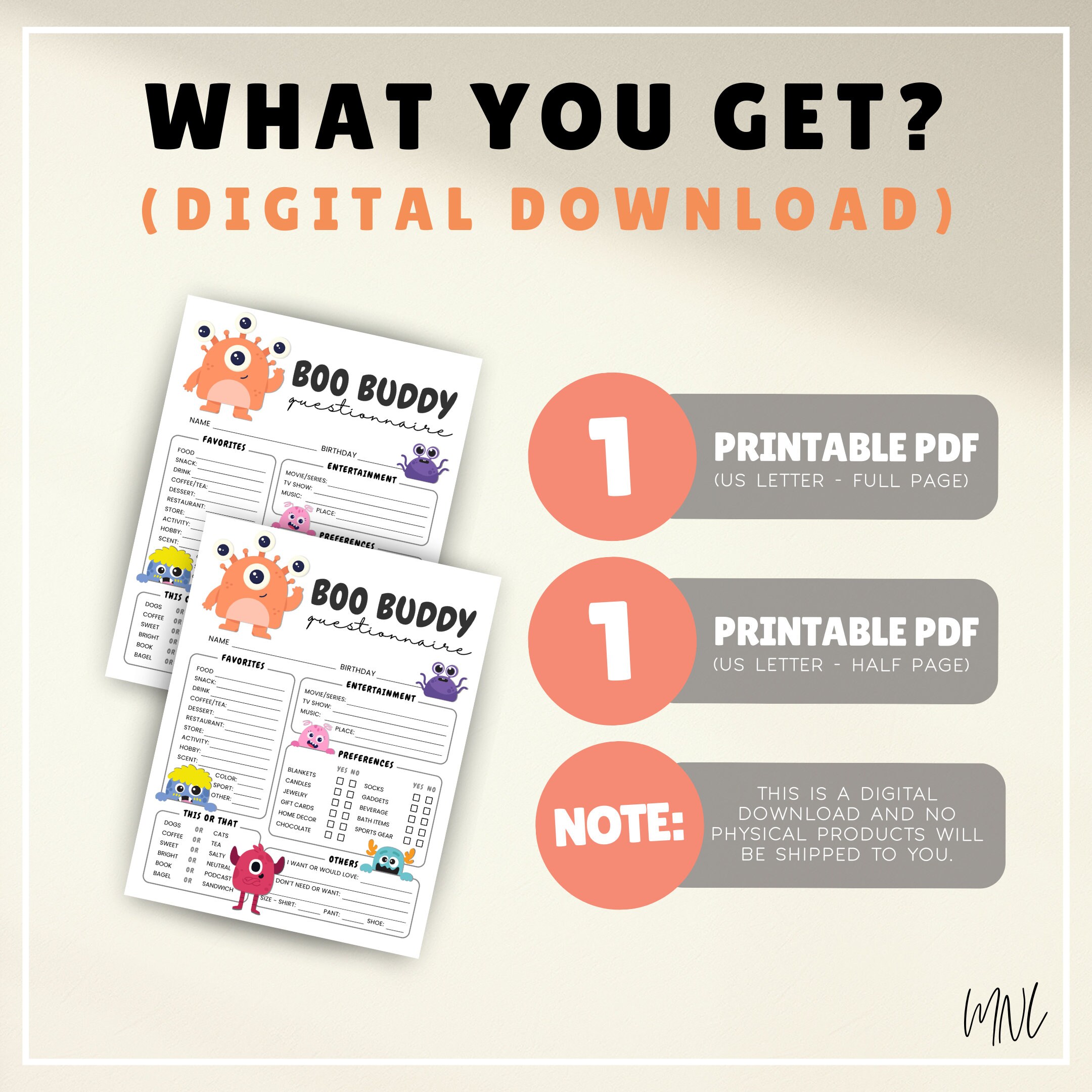 Boo Buddy Questionnaire for Halloween Coworker Questions Staff ...