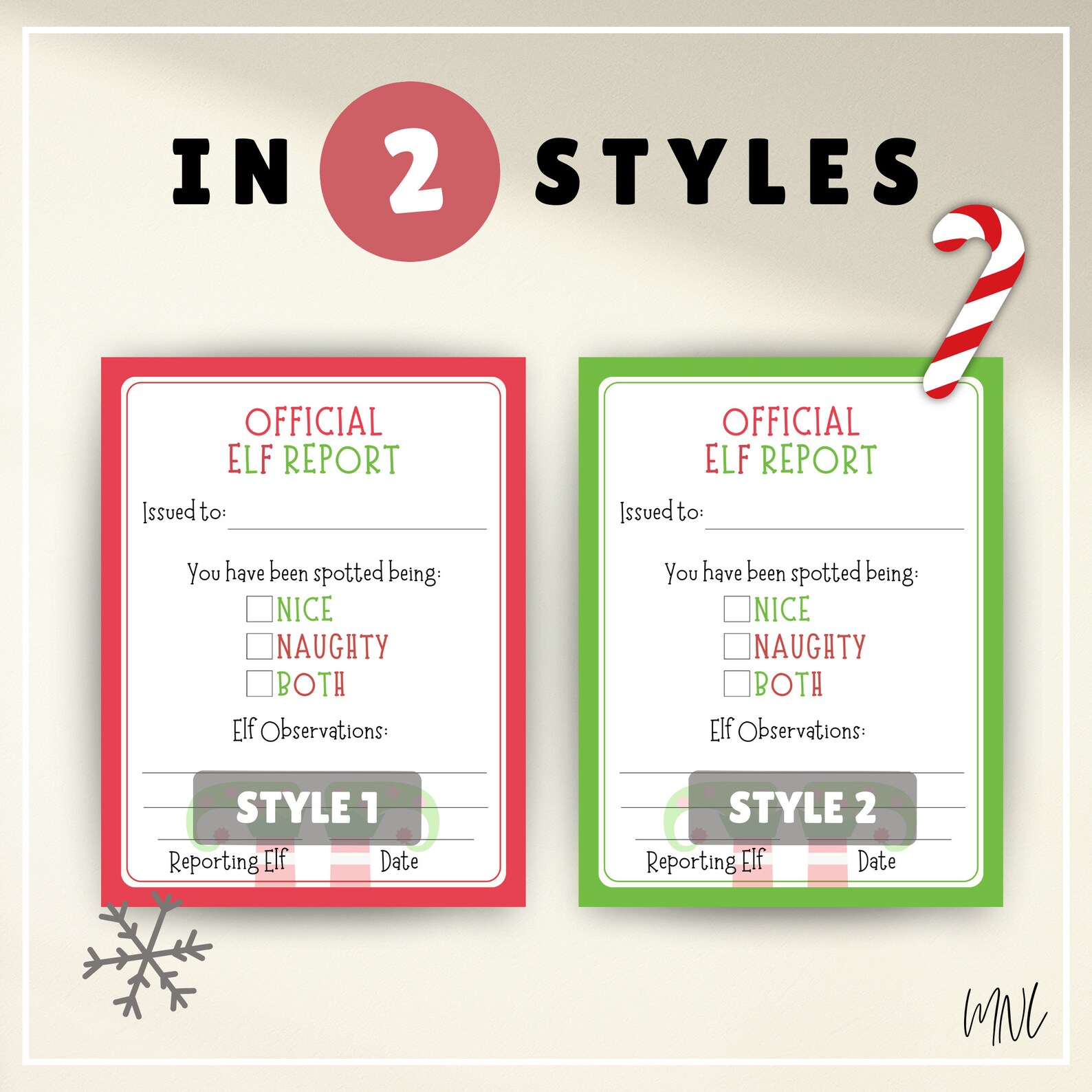 Elf Report Card From North Pole, Elf Letter Instant Download, Christmas ...