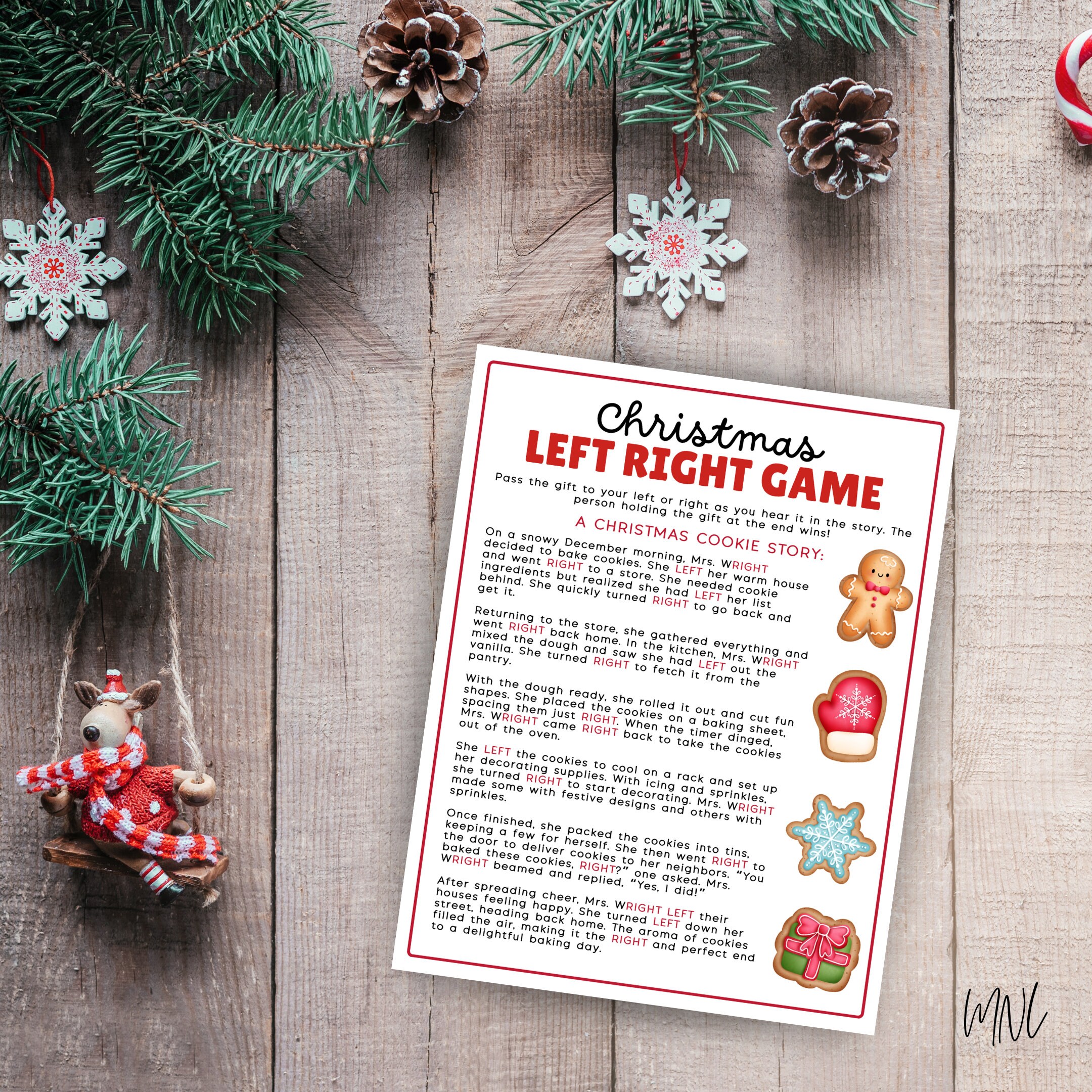 Pass the Present Christmas Party Game Pass the Gift Game, Gift Exchange ...