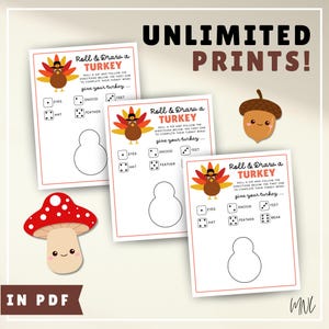 Roll A Turkey Game Thanksgiving Game, Turkey Dice Game Thanksgiving ...