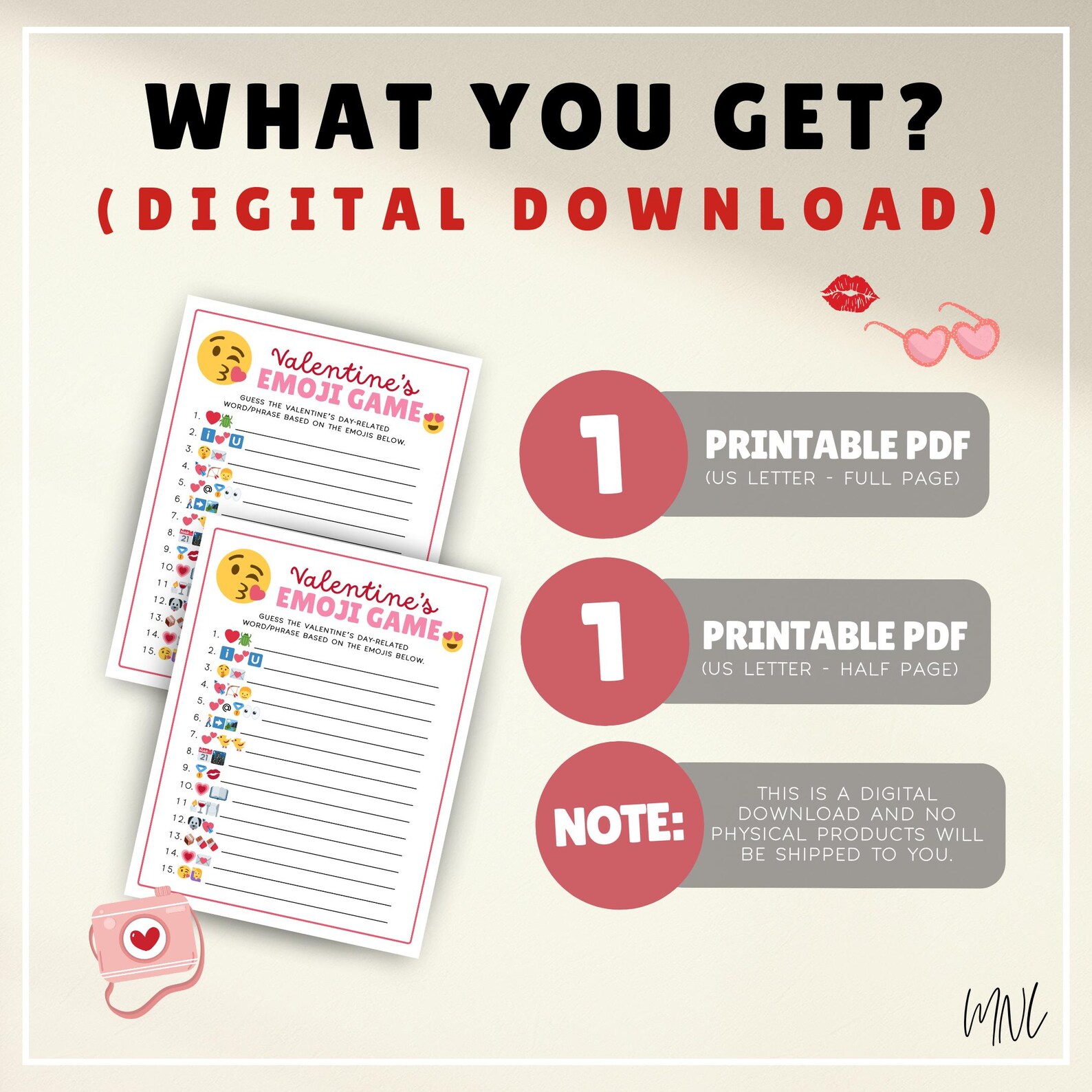 Valentine Emoji Game for Valentine Party Game Emoji Pictionary ...