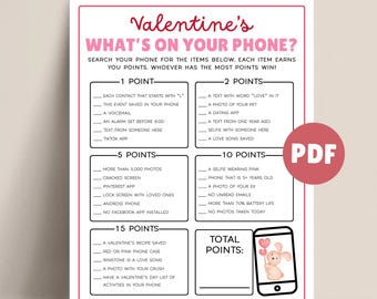 Galentines Whats on Your Phone | Valentines Day | Printable Party Games ...
