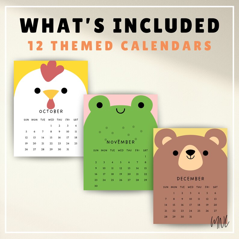 Printable Calendar 2025 for Kids Calendar 2025 Calendar Cute Calendar ...