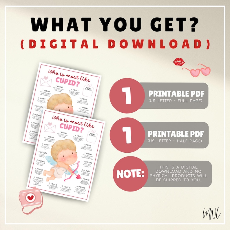 Who is Most Like Cupid Game for Valentine's Day Party Game, Coworker ...