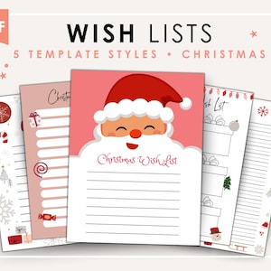 Christmas Wish List Christmas Printable Christmas Letter to Santa Wish ...