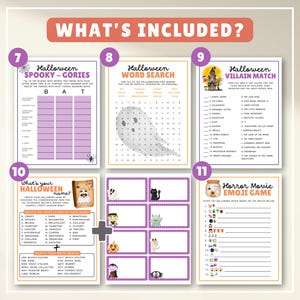 Halloween Games for Halloween Party Game Printable Game Bundle ...