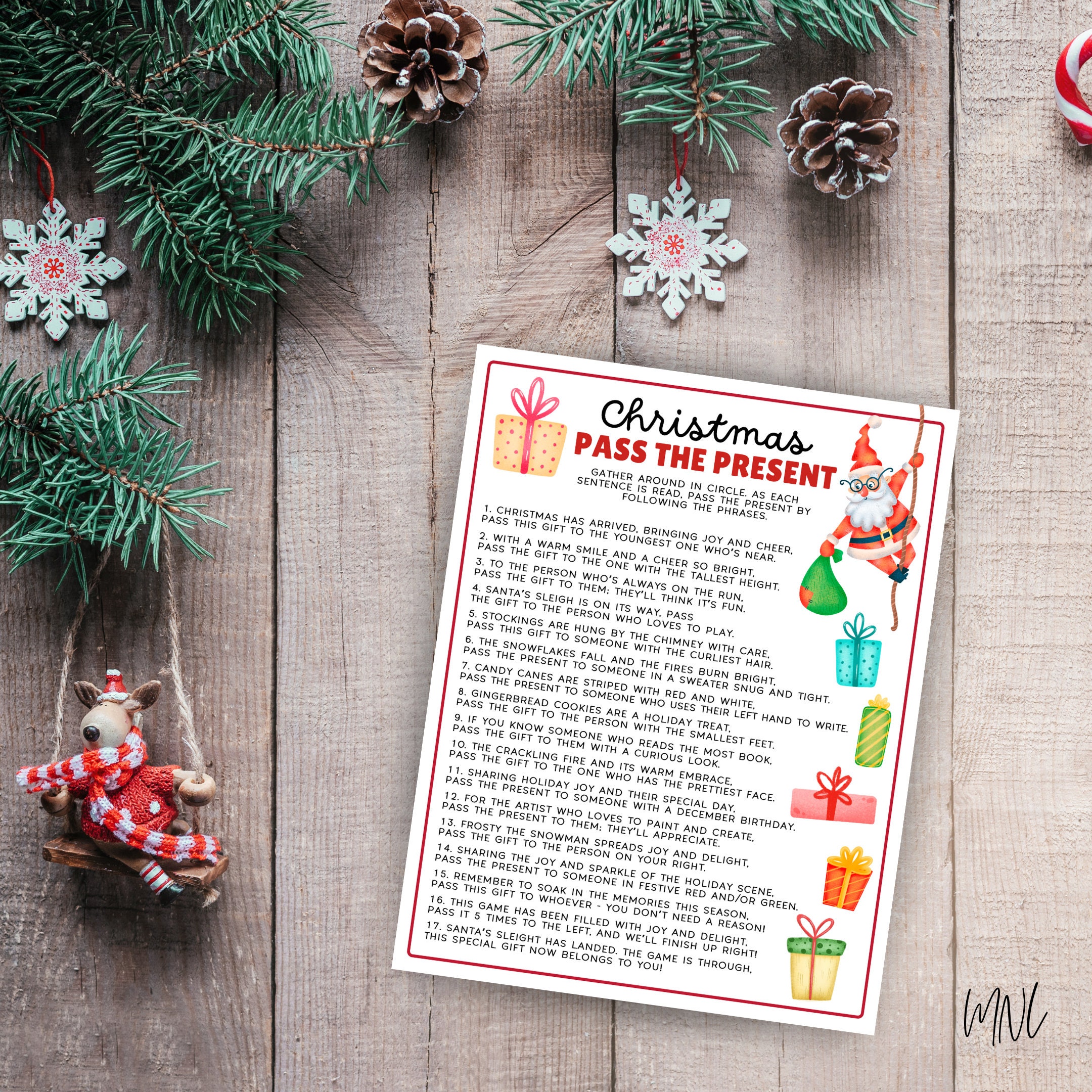 Christmas Pass the Present Game, Christmas Party Game, Christmas ...