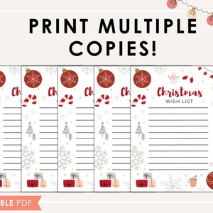 Christmas Wish List Christmas Printable Christmas Letter to Santa Wish ...