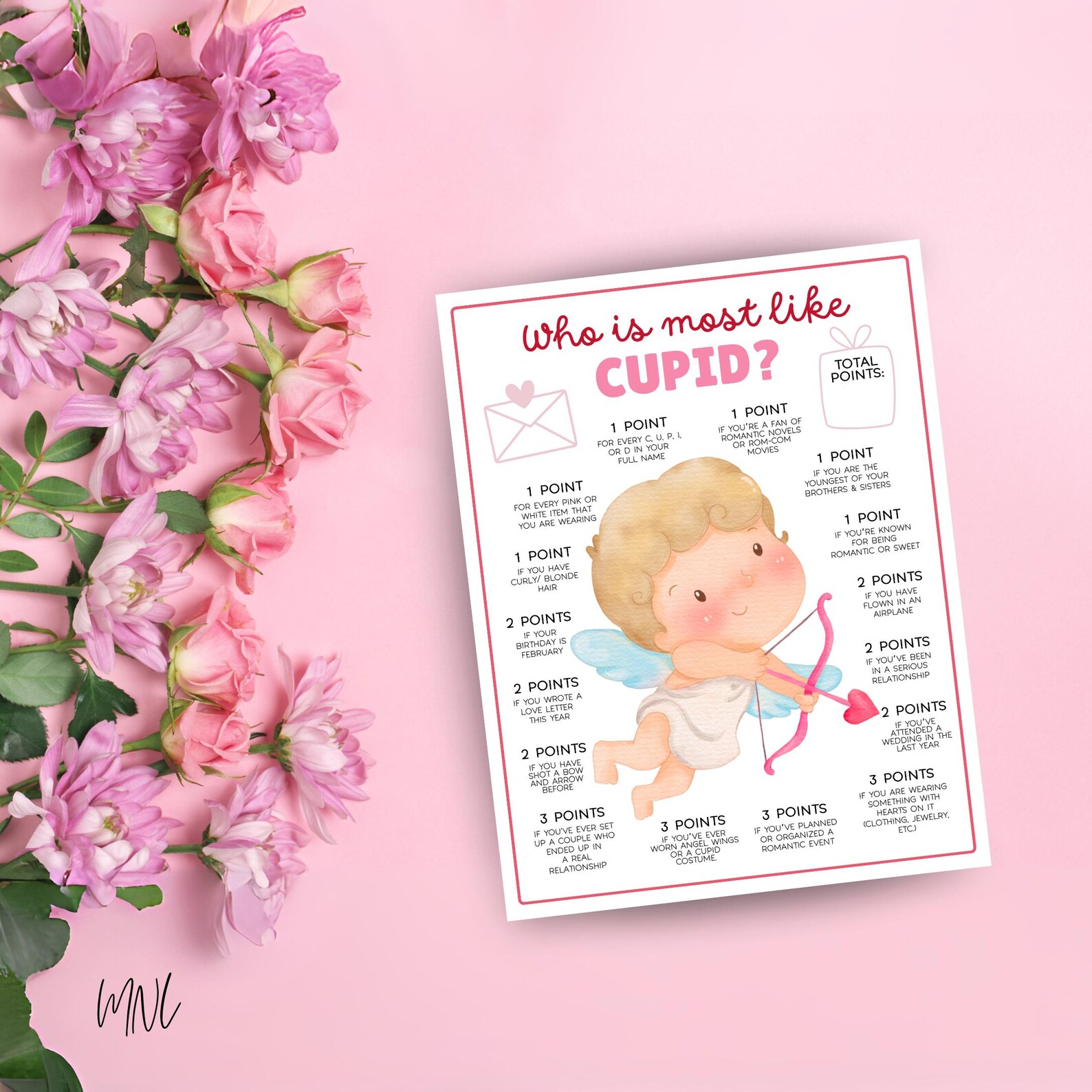 Who is Most Like Cupid Game for Valentine's Day Party Game, Coworker ...