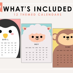 Printable Calendar 2024 for Kids Calendar 2024 Calendar Cute Calendar ...