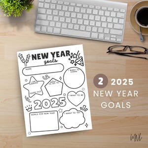 New Year’s Resolution Printable for Kids – Year in Review and Goals for ...