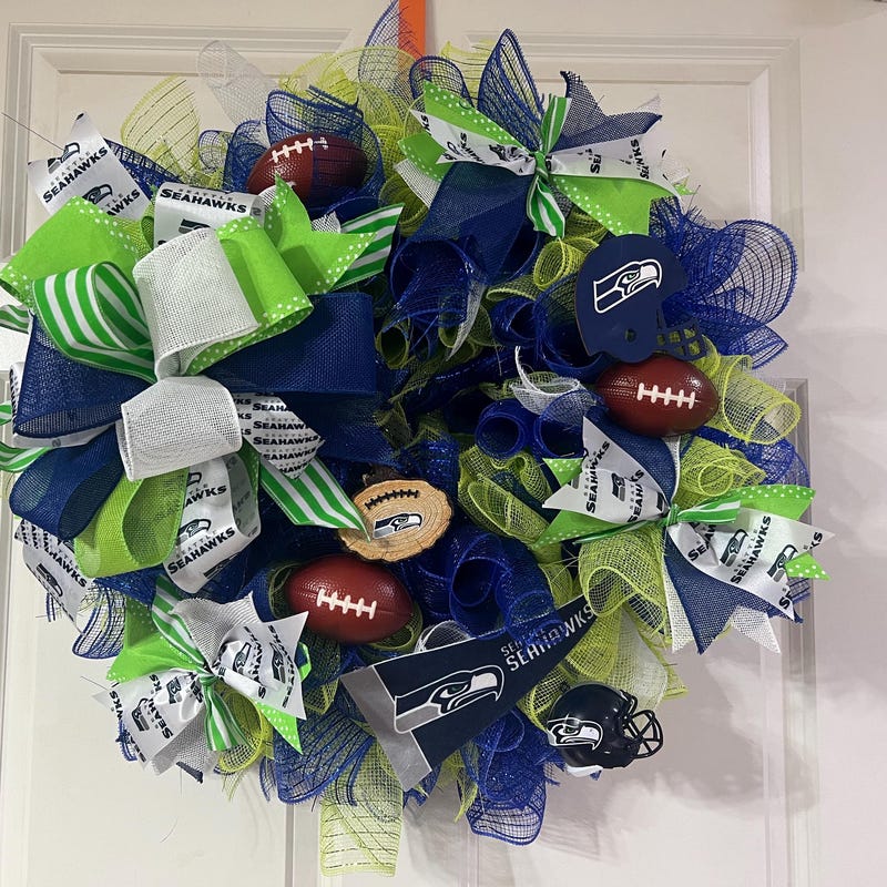 Seahawks Door Wreath - Etsy