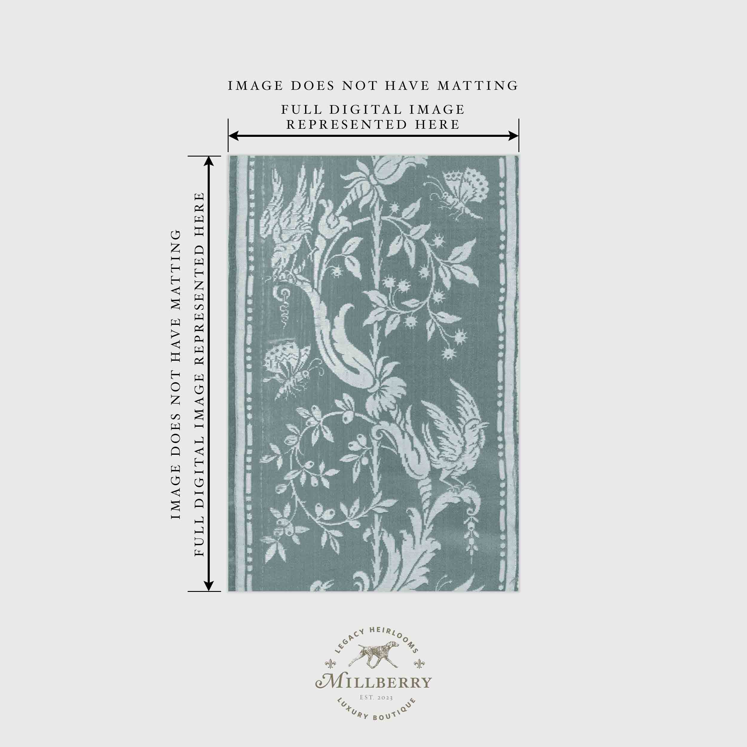 Teal Tapestry Banner | Vintage Printable Pattern | Historic Tapestry ...