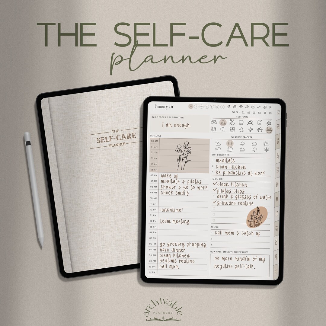 Digital Self Care Planner | Undated Planner | Goodnotes Planner | iPad ...