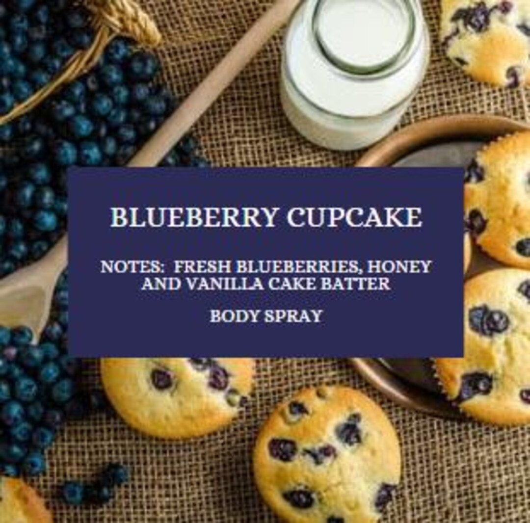 Blueberry Cupcake Body Mist Body Spray Hair Mist Room & Car Mist Linen ...