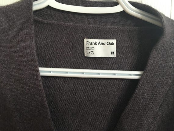 Yak and Merino Wool Frank and Oak cardigan L Pure woo… - Gem