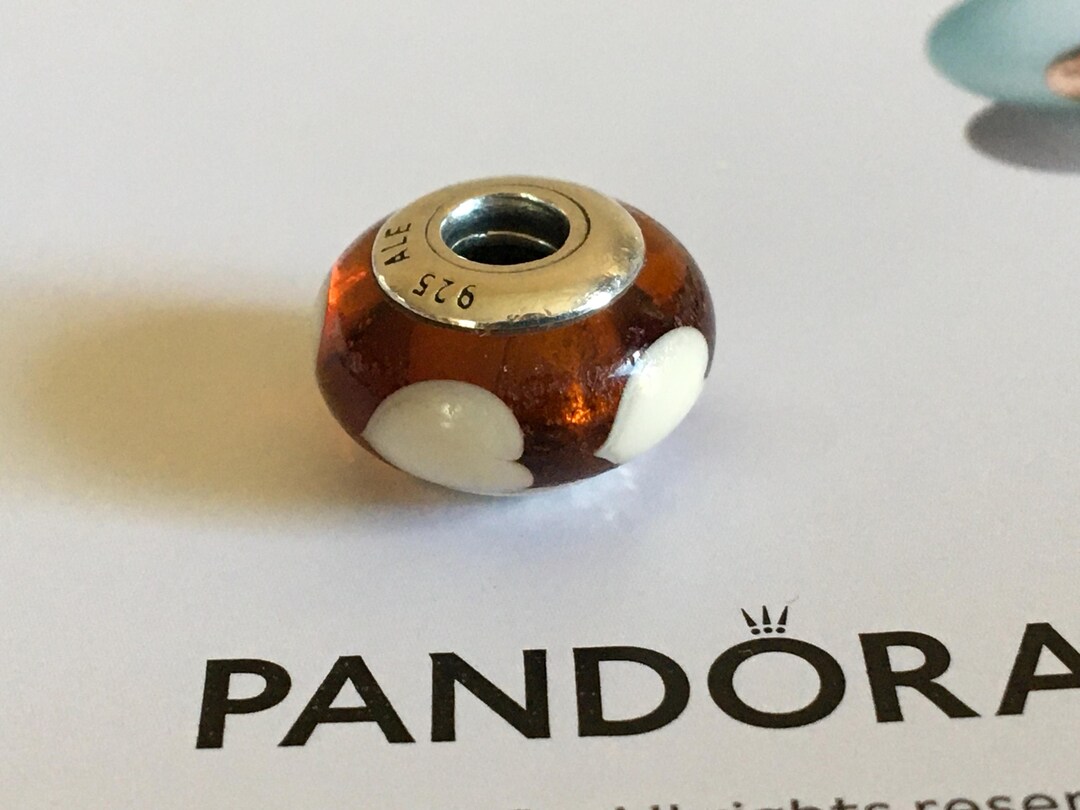 Authentic Pandora Charm Murano Glass Love Pre-loved Pandora Charm ...