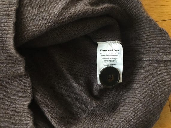 Yak and Merino Wool Frank and Oak cardigan L Pure woo… - Gem