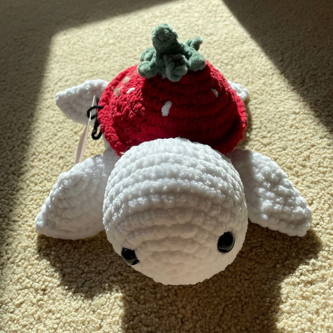 Large Strawberry Turtle, Crochet Turtle, Stuffed Turtle, Plush Turtle ...