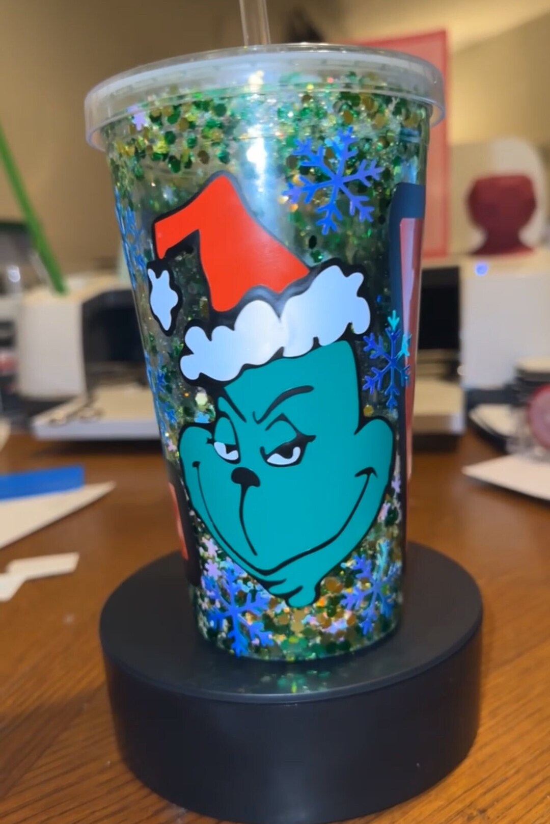 Grinch Snow Globe Cup - Etsy UK