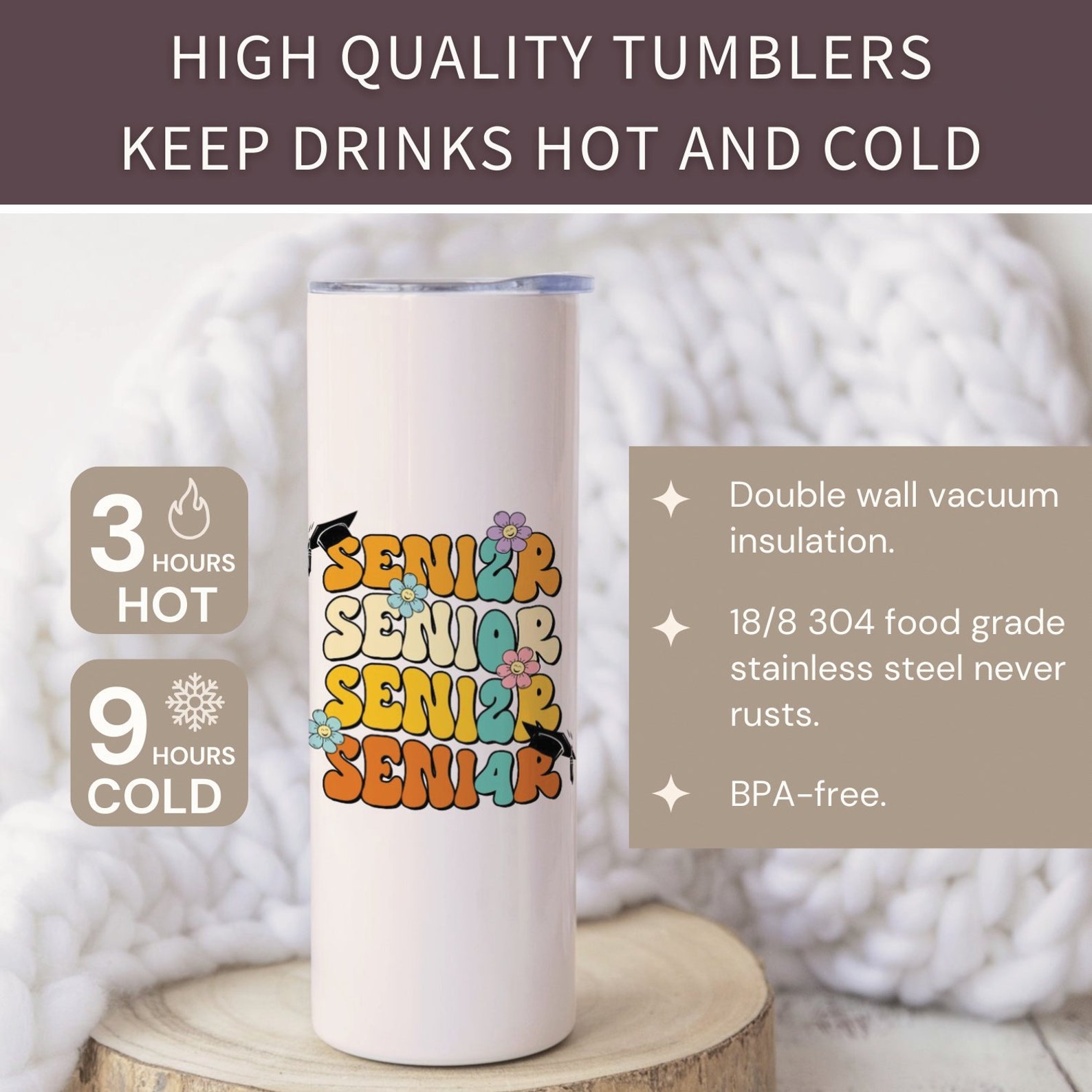 Senior Graduate Tumbler, Personalized Graduate Cup, Senior Graduation ...