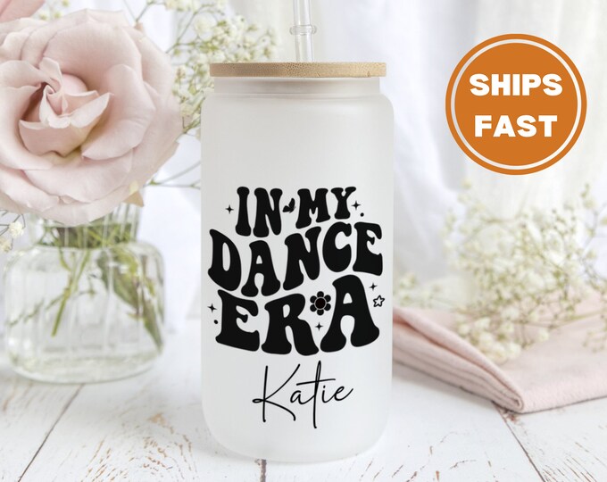 Personalized Dance Glass Tumbler Custom Dance Teacher Iced Coffee Cup ...