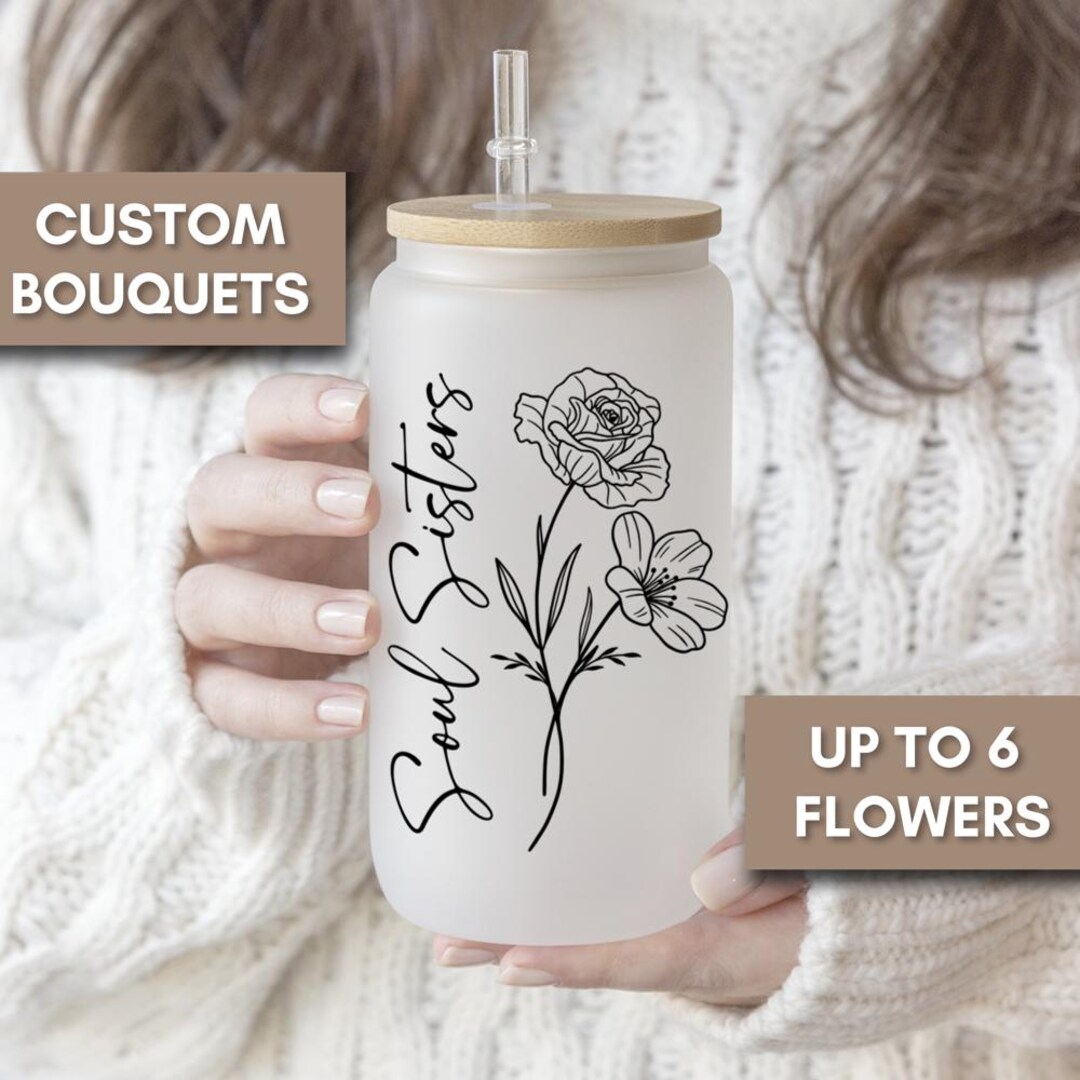 Soul Sister Birth Flower Cup Personalized Soul Sister Coffee Cup Custom ...
