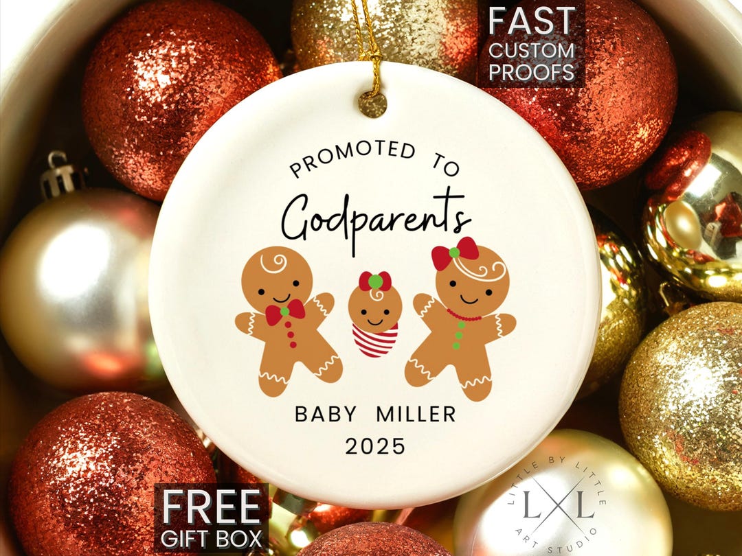 Promoted to Godparents Ornament Personalized New Godparents Keepsake ...