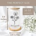 Best Team Ever Glass Cup, Personalized Birth Month Flower Bouquet Iced ...
