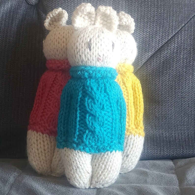 Handmade Knitted Bunny Toy,special Baby Gift,small Toy,pocket Pal,soft ...