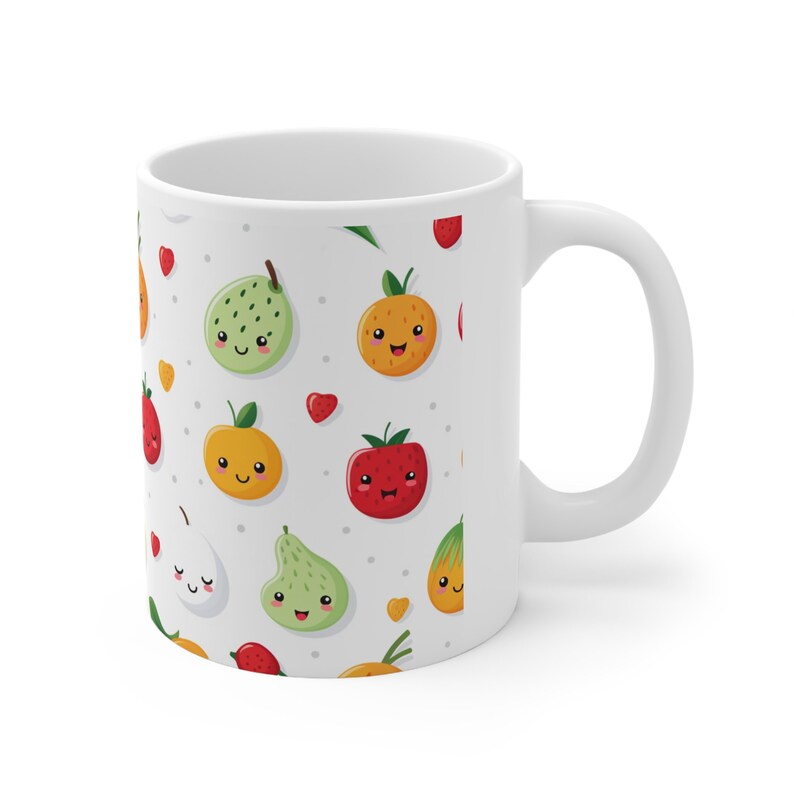 Cute Smiling Happy Fruit Friends Ceramic Coffee Mug 11oz - Etsy
