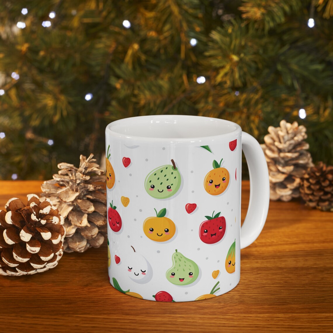 Cute Smiling Happy Fruit Friends Ceramic Coffee Mug 11oz - Etsy