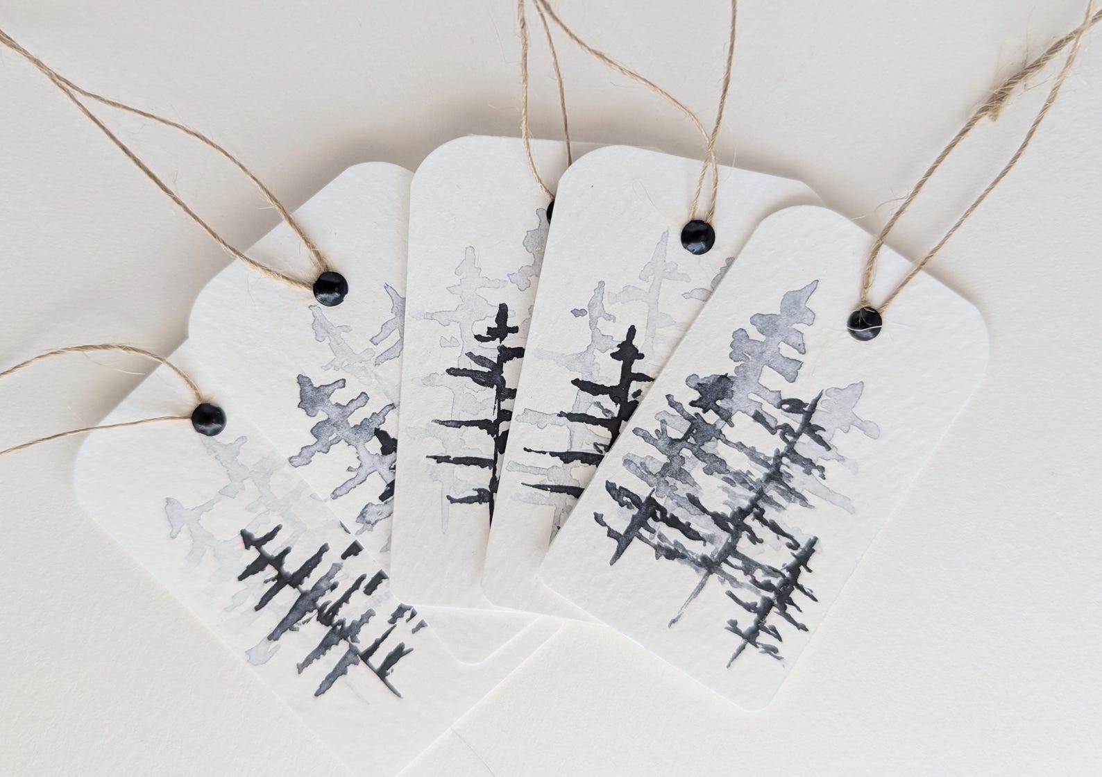 Hand Painted Christmas Gift Tags, Set of 5 - Etsy