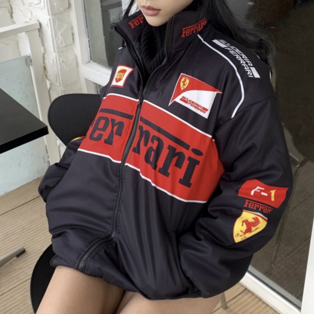 Ferrari Racing Jacket Vintage Black Nascar Bomber F1 - Etsy