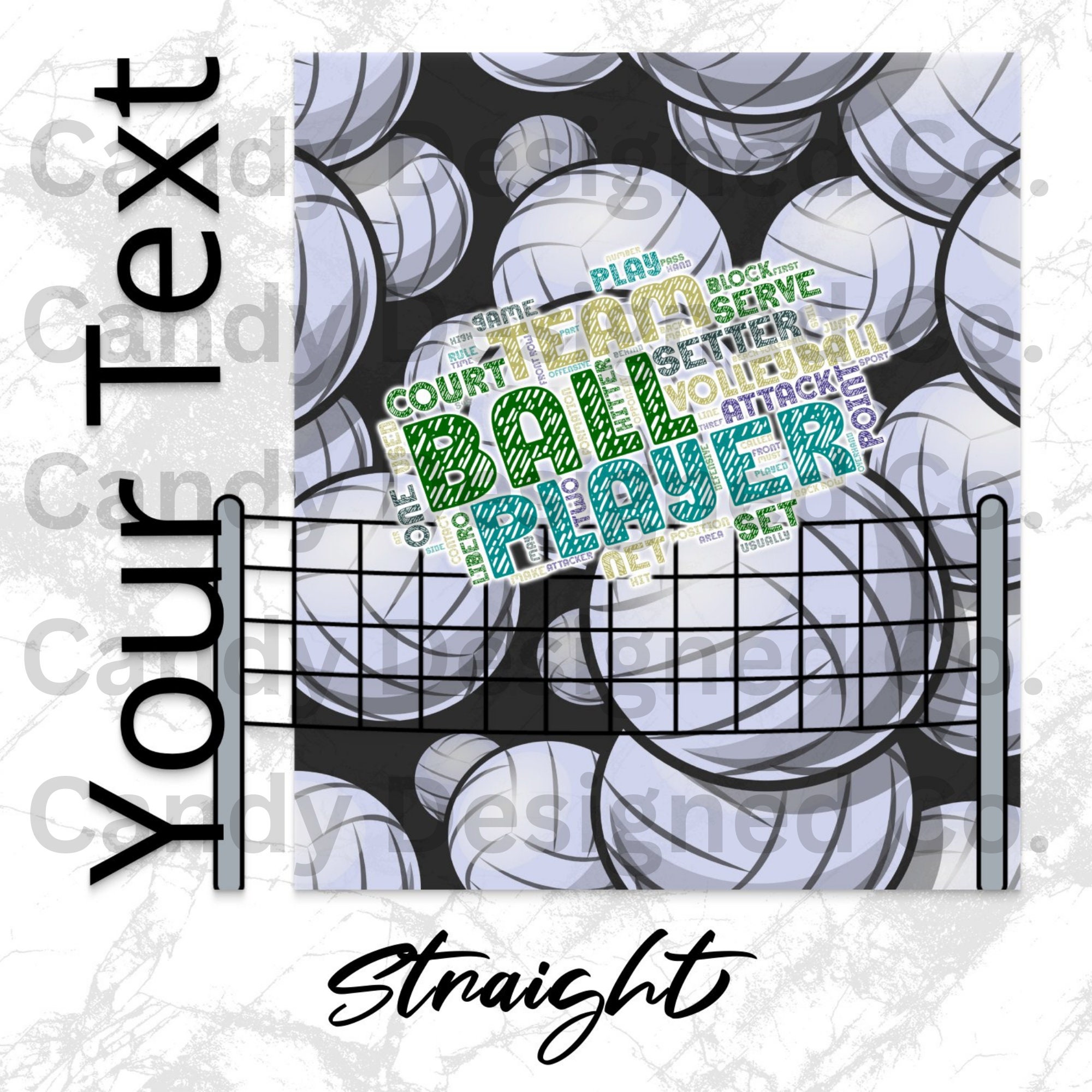 Volleyball Tumbler Wrap 20oz and 30oz, Name Tumbler Wrap Customizable ...