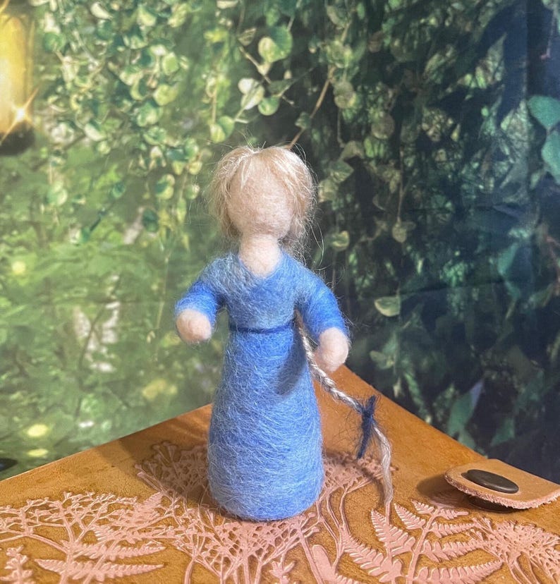 Story Doll - Mini Blonde Caucasian. Needle Felted, Wool, Handmade ...