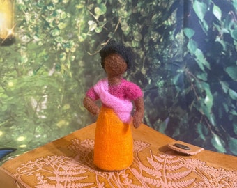 Story Doll - Mini Blonde Caucasian. Needle Felted, Wool, Handmade ...
