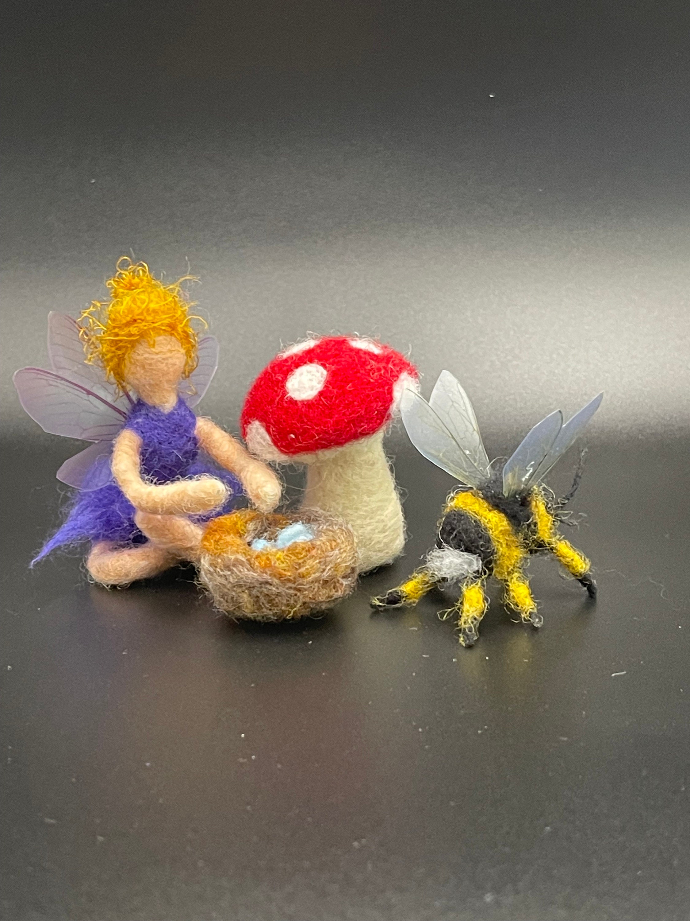 Enchanted Tree Stump Sculpture Needle Felted, Wool, Fantasy ...