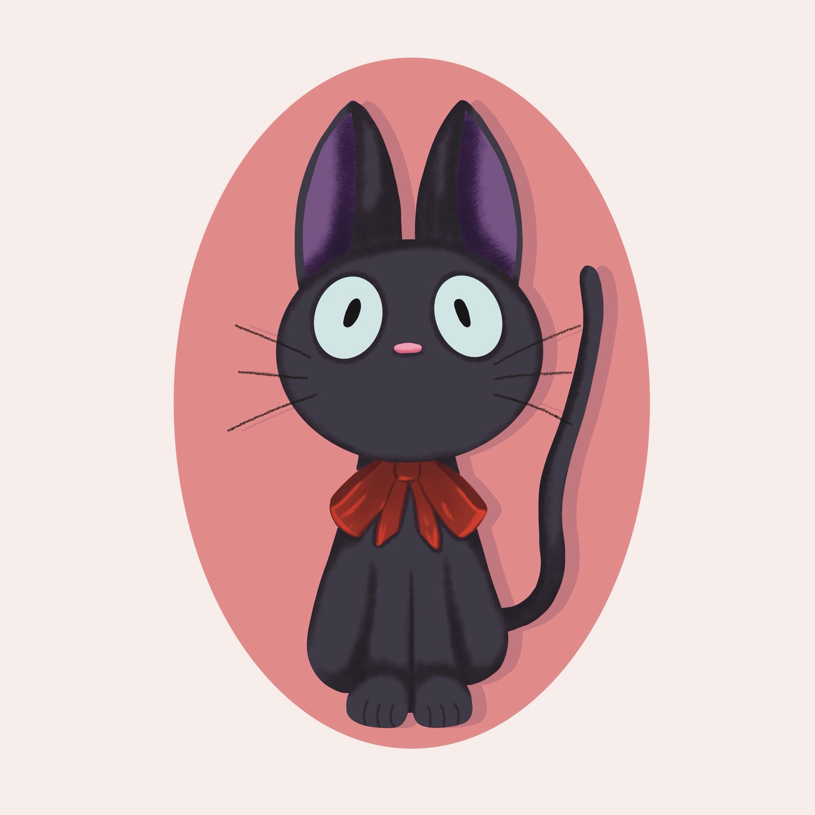 Jiji Art Print Studio Ghibli Art Print Wall Art Kawaii Art Print ...