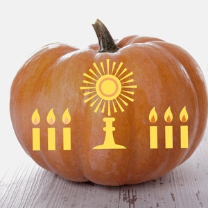Blessed Sacrament in Monstrance Printable Pumpkin Carving Template ...
