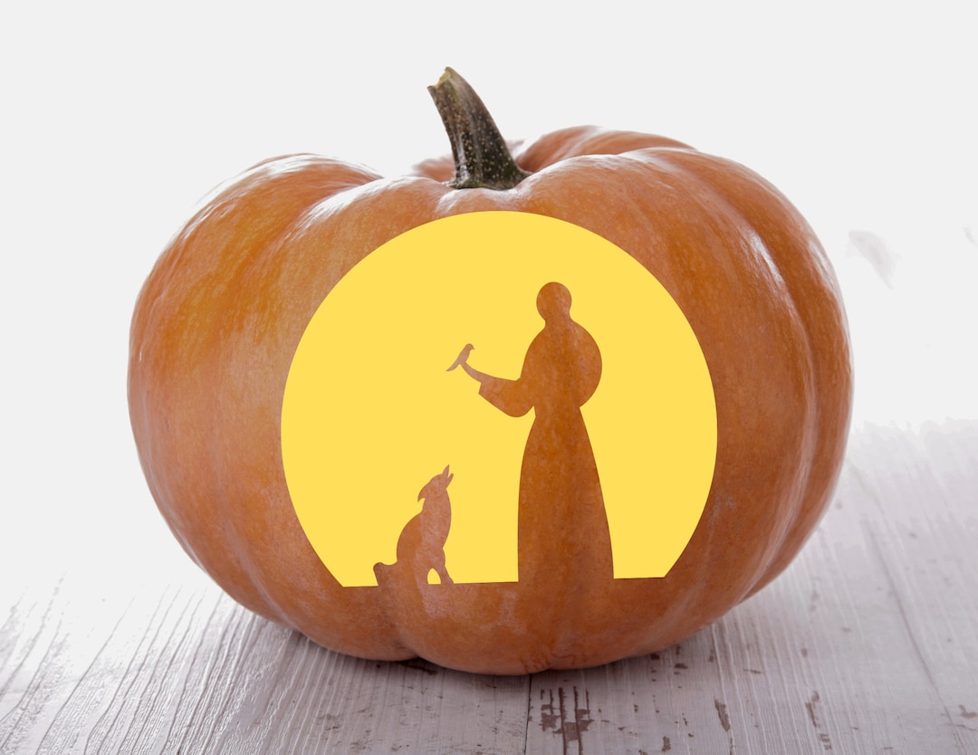 Saint Francis Printable Pumpkin Carving Template | Catholic Men Saint ...