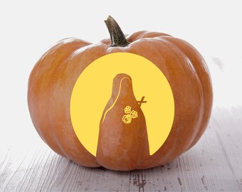 Miraculous Medal Printable Pumpkin Carving Template | Catholic Saint ...