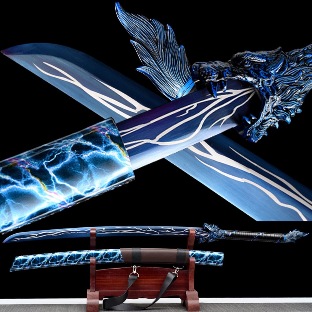 Blue Samurai Swordalloy Tsuba Katanabake Blue Blade Japan - Etsy