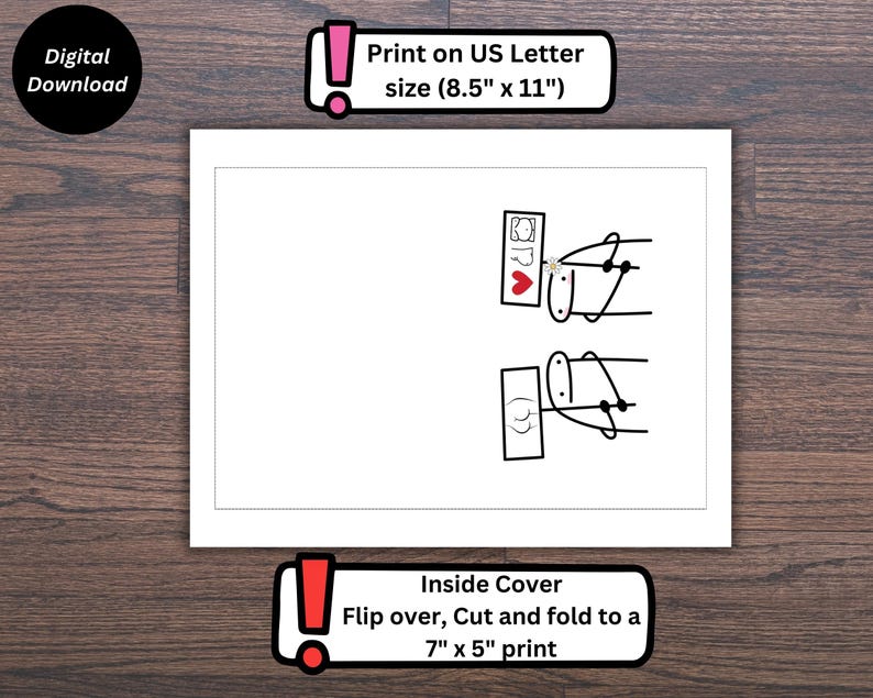 Funny Flork Meme Greeting Card: Romantic Love Story (digital Download ...