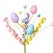 18" Pastel Egg & Foam Curly Easter Spray - Etsy