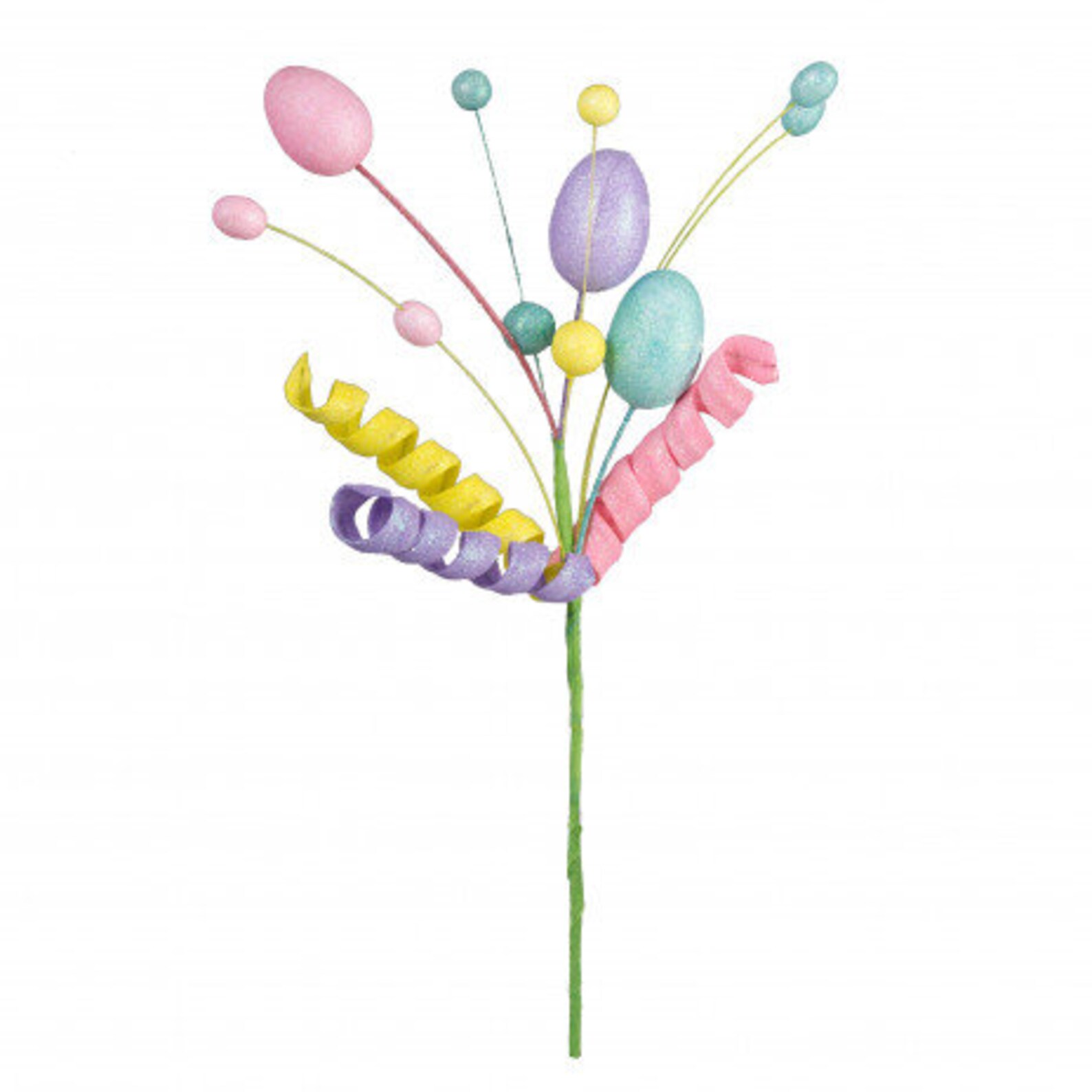 18" Pastel Egg & Foam Curly Easter Spray - Etsy