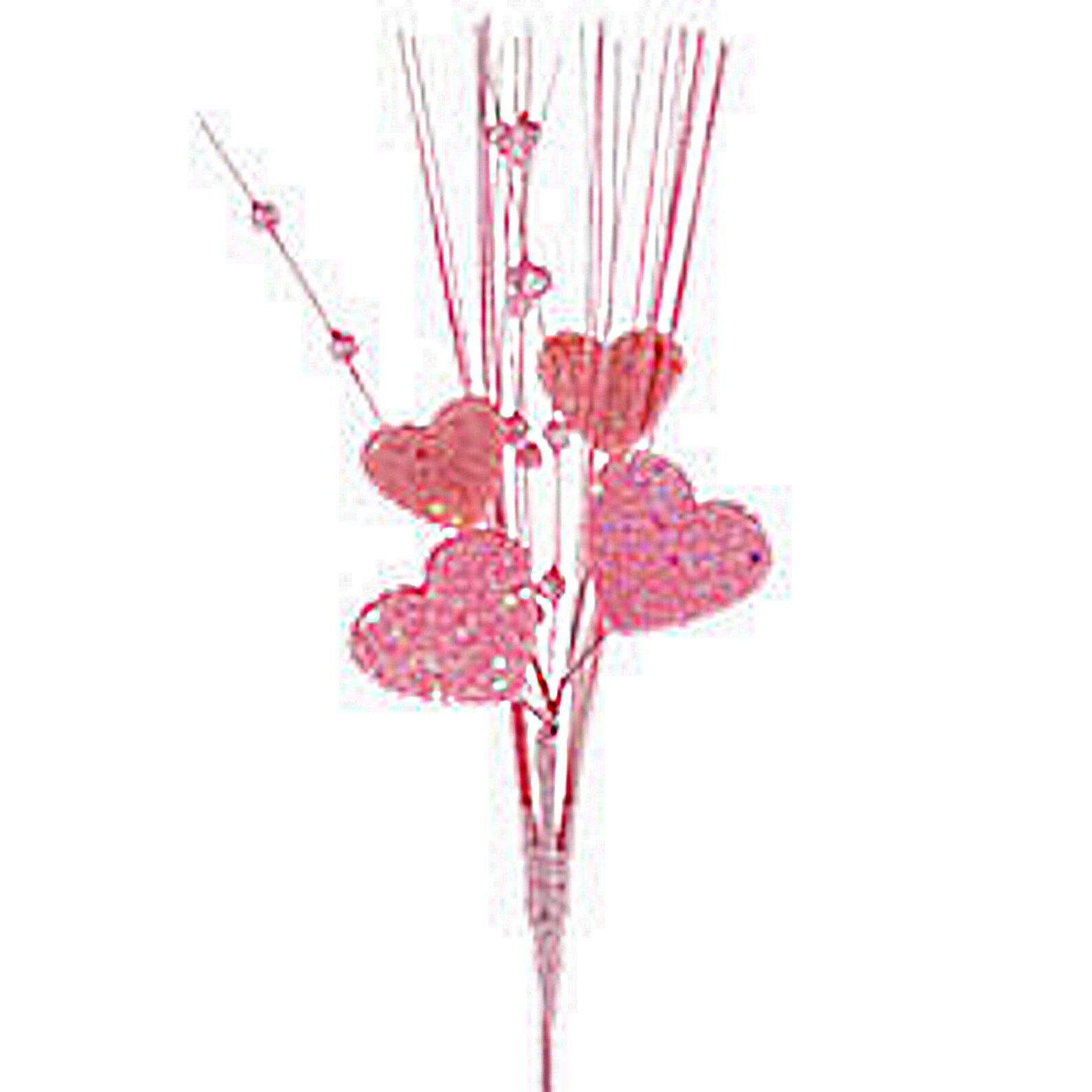 20" Pink Glitter Heart Spray - Etsy