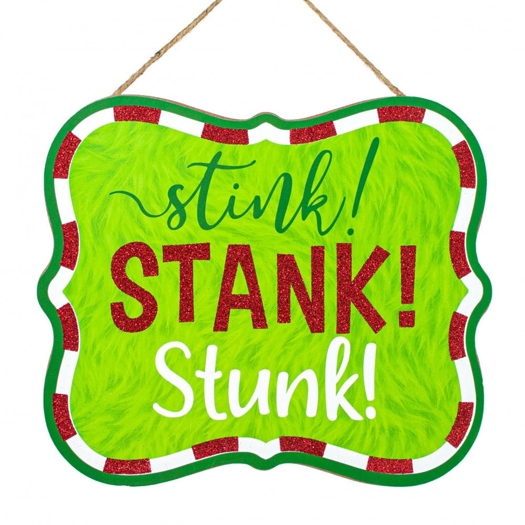 10 Scalloped Wooden Sign: Stink Stank Stunk - Etsy