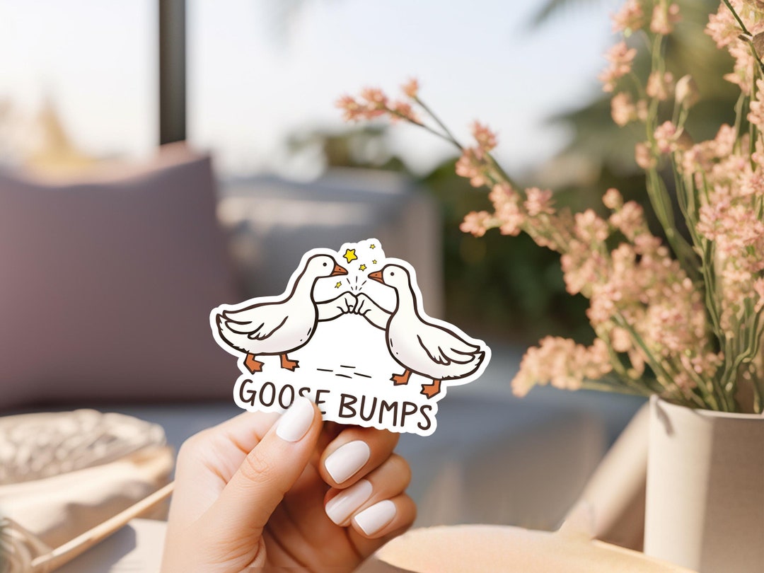 Goose Bumps Sticker, Silly Geese Sticker, Funny Ducks Sticker, Trendy ...